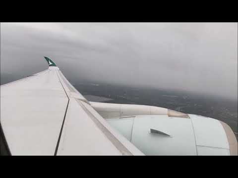 London Heathrow | rainy rocket take off | Airbus A350-900 | Cathay Pacific