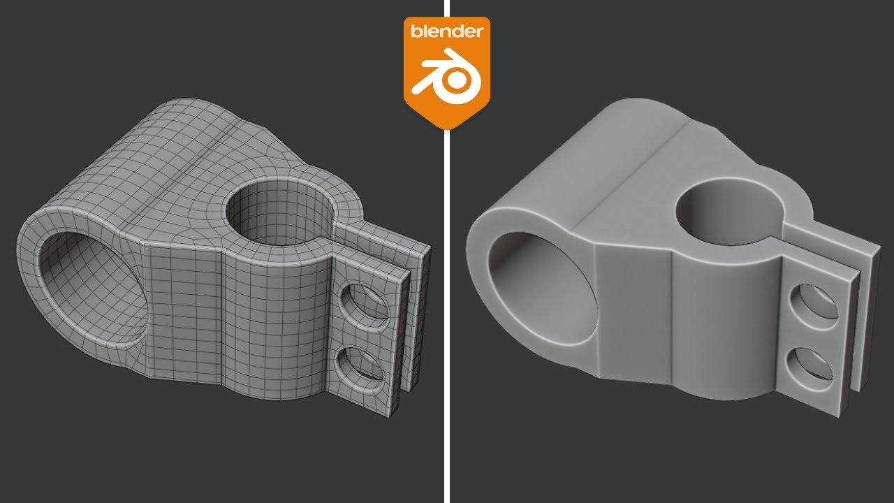 Blender Practice – Modeling a Mechanical Pipe Clamp Mount