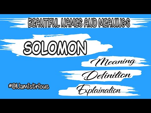 SOLOMON name meaning | SOLOMON meaning | SOLOMON name and meanings | SOLOMON means
