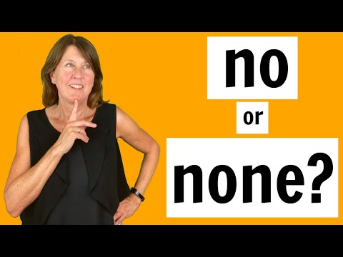 No or None in English? English grammar lesson