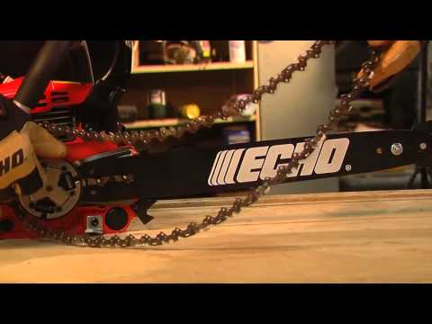 How to install a bar and chain on an ECHO saw