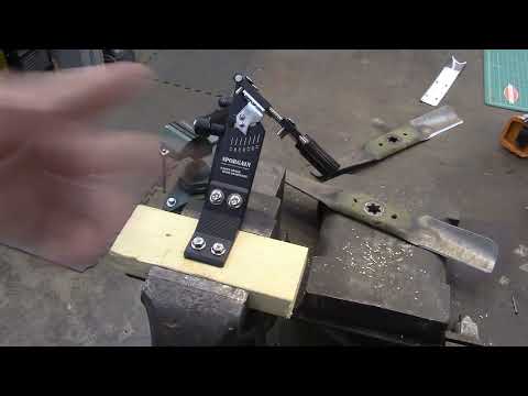 Testing SporGain Lawn Mower Blade Sharpener
