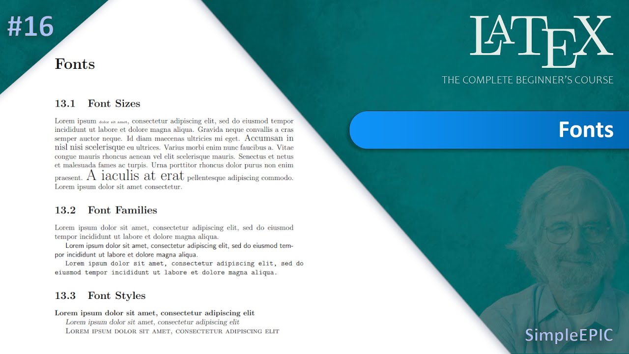 LaTeX #16 - Fonts