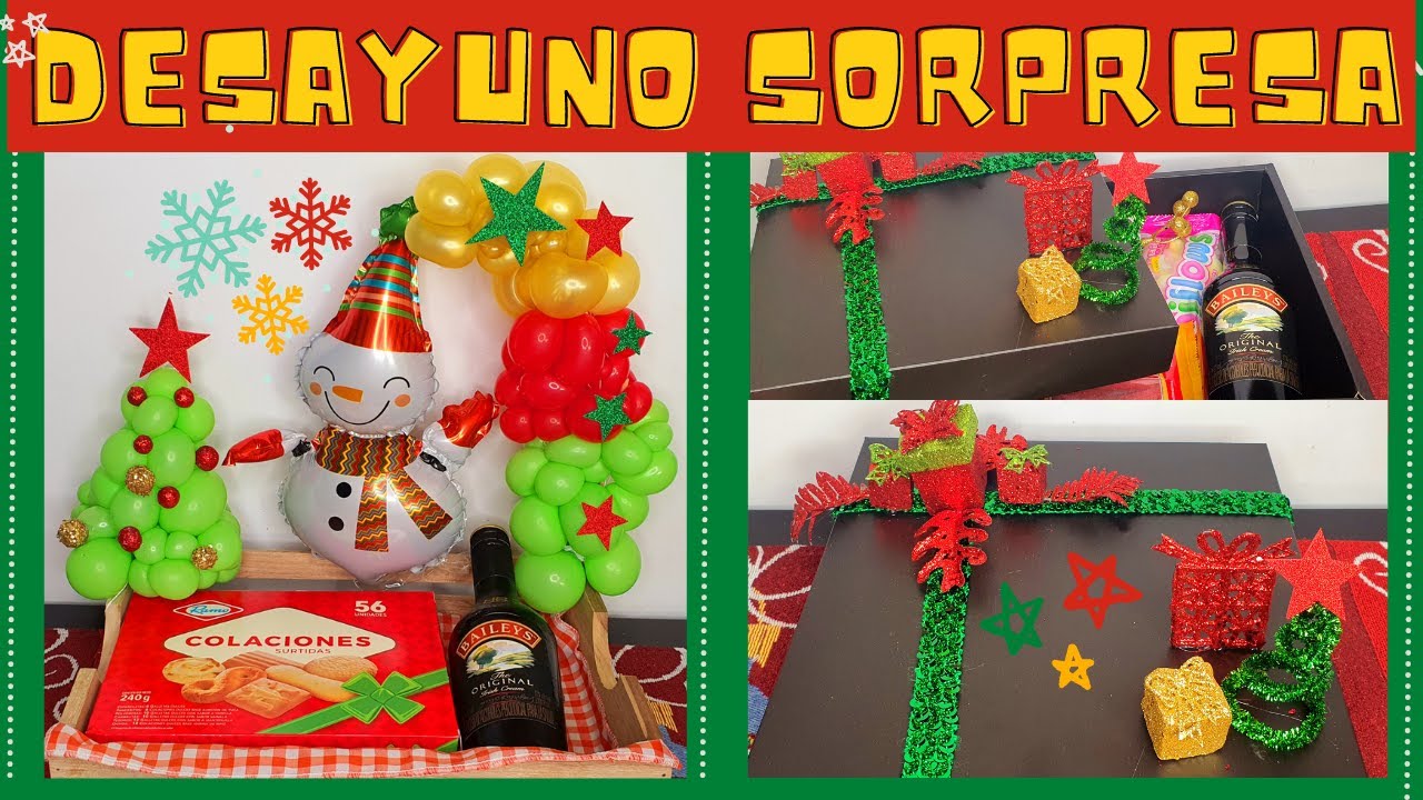 DESAYUNO SORPRESA/ANCHETA NAVIDEÑA/DECORACIÓN/DIY/IDEAS PARA NAVIDAD