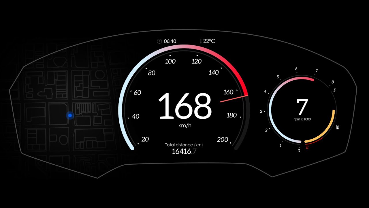 Car Digital Cluster Animation