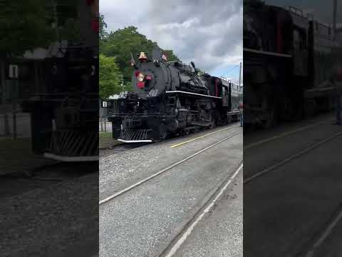 The Great Smokey Mountain Railroad 1702 in Bryson City, NC