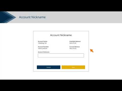 Online Banking - Account Nickname