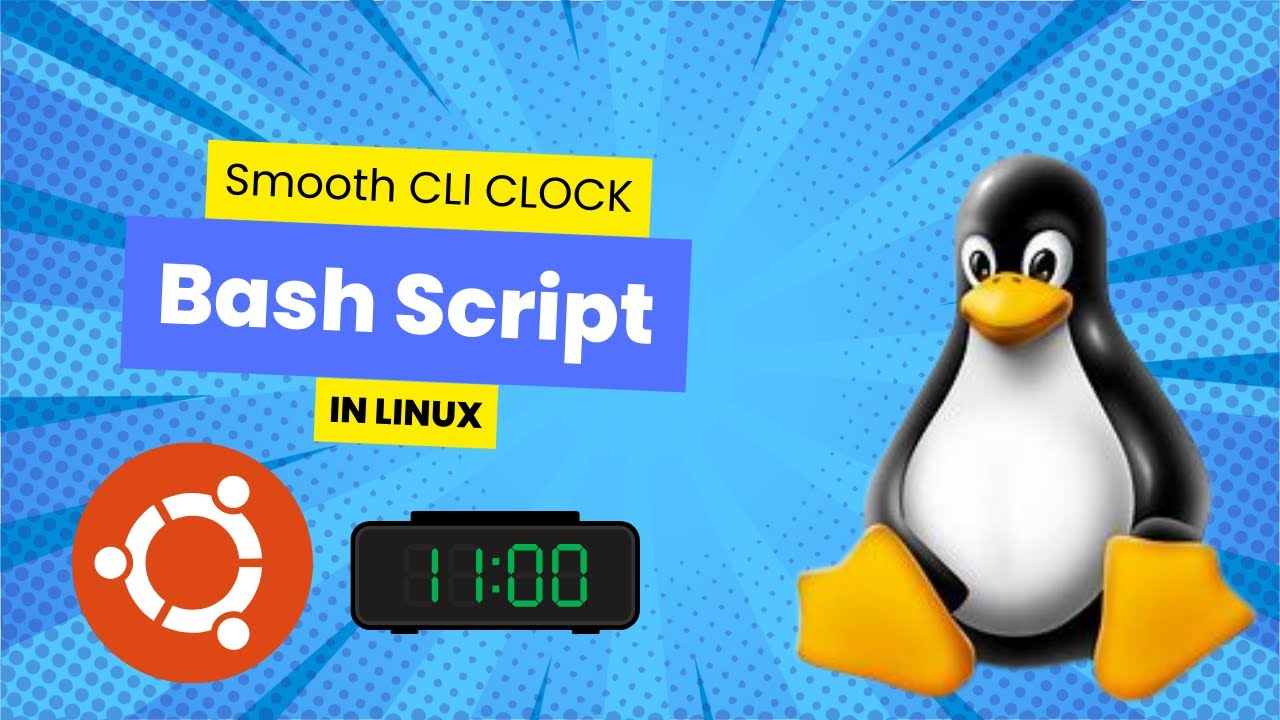 Smooth CLI Clock using bash script in linux #BashScripting #code #programming