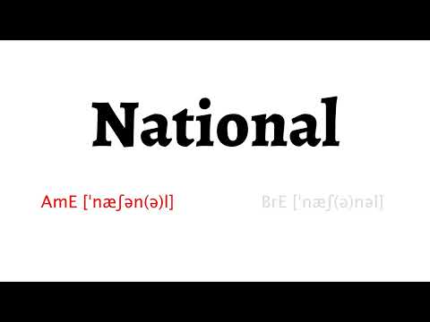How to Pronounce national in American English and British English