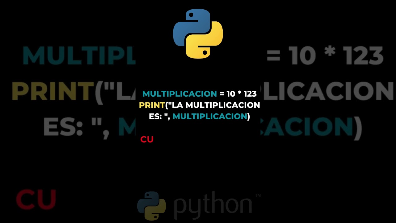 Multiplicacion en python  #programación #pyhton #cursopython #aprenderdesdecero