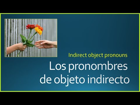 Spanish Indirect Object Pronouns (me, te, le, nos, os, les)