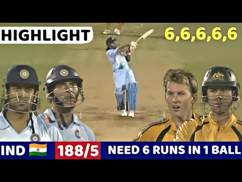 INDIA VS AUSTRALIA YUVRAJ HITTING | FULL MATCH HIGHLIGHTS |MOST THRILLING MATCH EVER