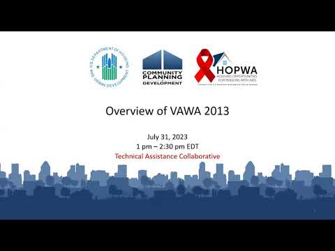 HOPWA Overview of VAWA 2013
