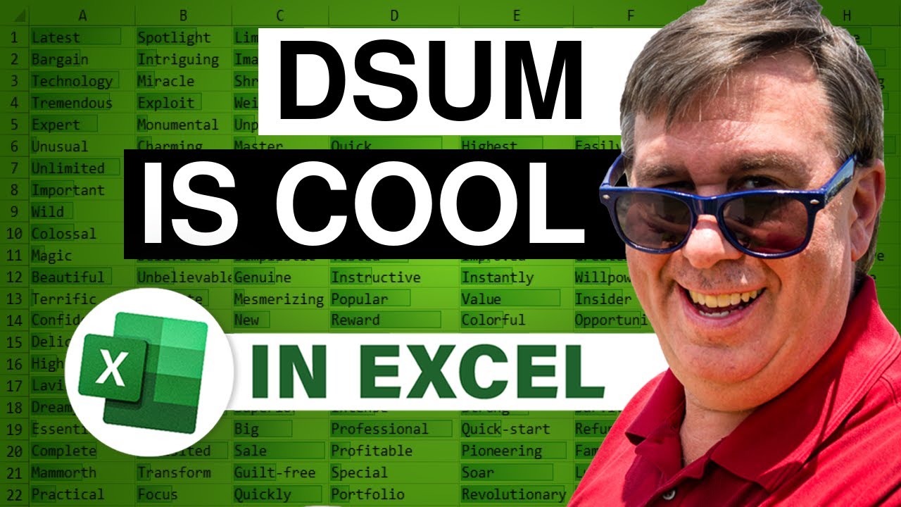 Excel In Depth 12 - Cool DSUM | MrExcel Message Board