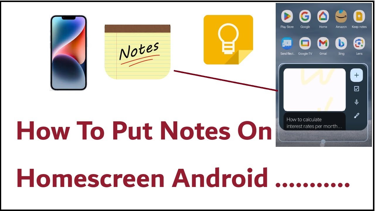 How To Put Notes On Homescreen Android
