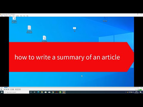 How to write a summary of an article | Summarize of data