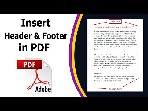 How to insert header and footer in PDF for all pages using Adobe Acrobat Pro DC