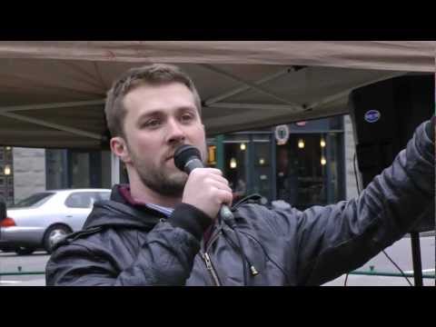 Jamie Biggar of Lead Now At The Vancouver Rally | Toronto Movement ...