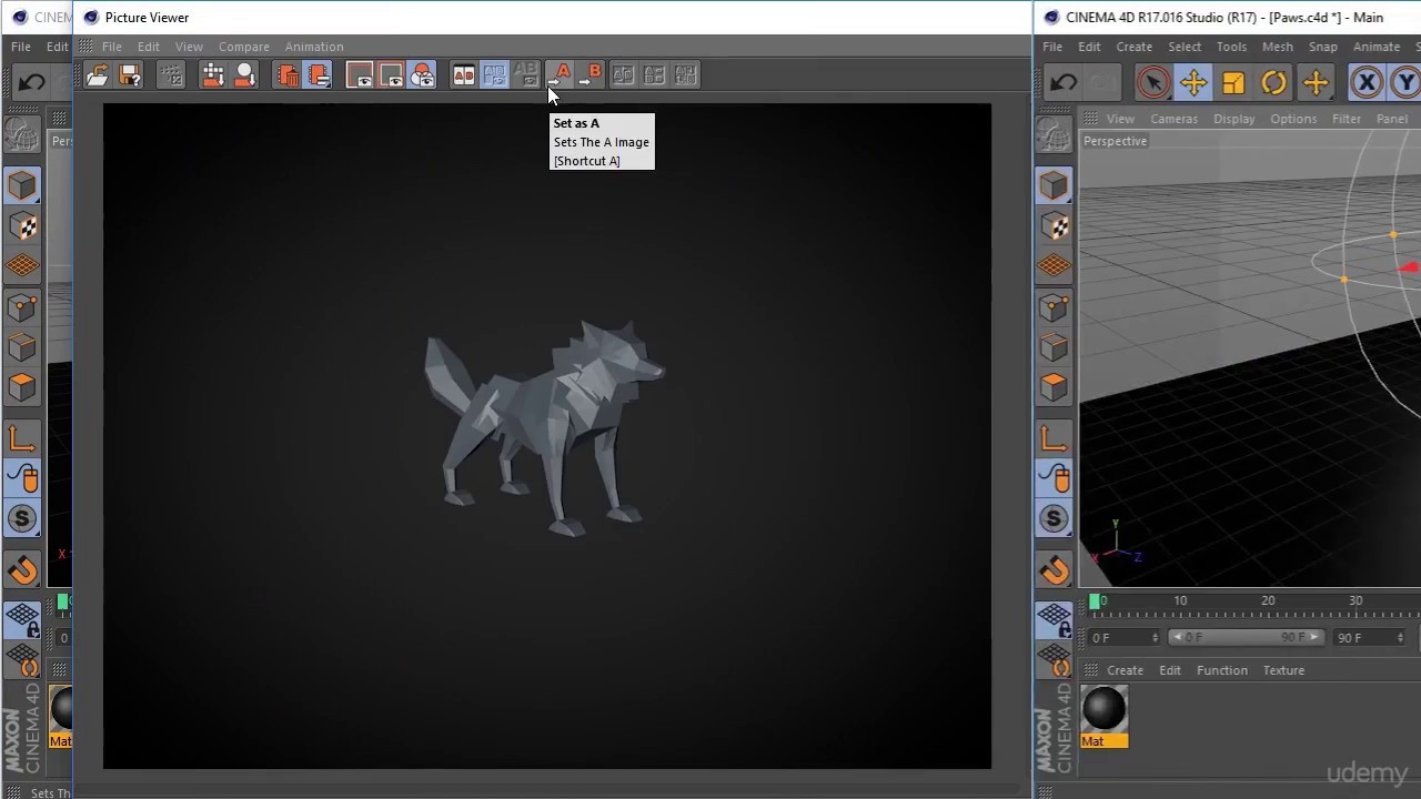 Learn Cinema 4D  Low Poly Wolf part 1