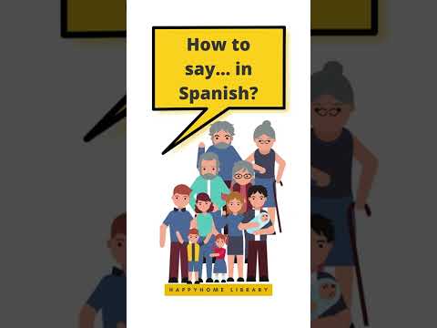 #Shorts | HOW TO SAY 'RELATIVES' IN SPANISH? (SPANISH VOCABULARY) | HAPPYHOMELIBRARY