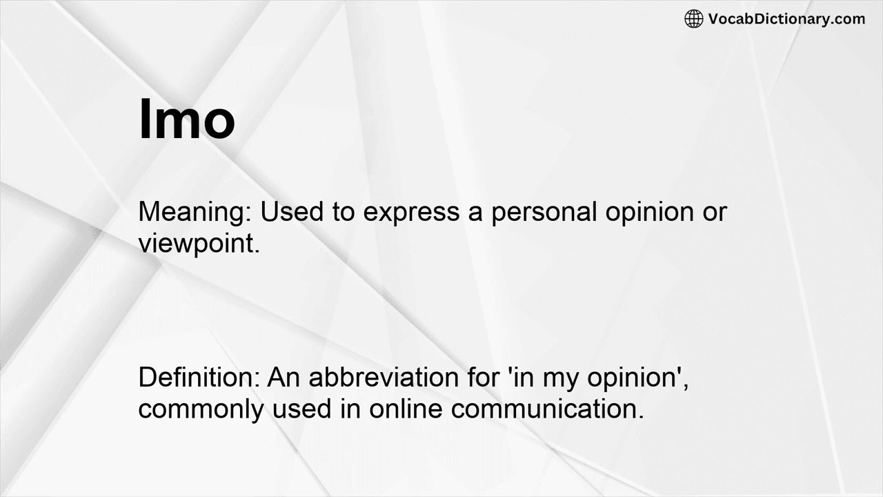 Imo Meaning