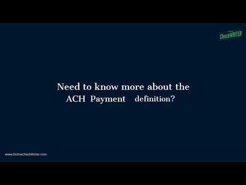 ACH Payment Definition