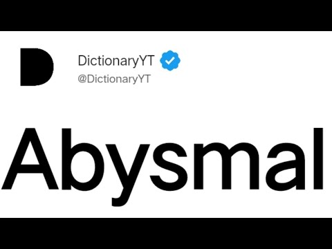 Abysmal Meaning in English