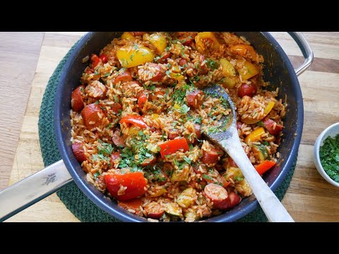 Paprika-Reis-Pfanne - Einfache Rezepte