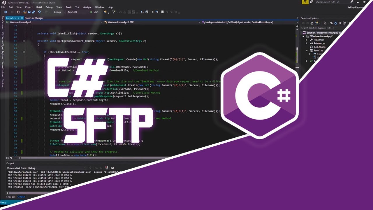 C# TUTORIAL - SFTP using SSHNET