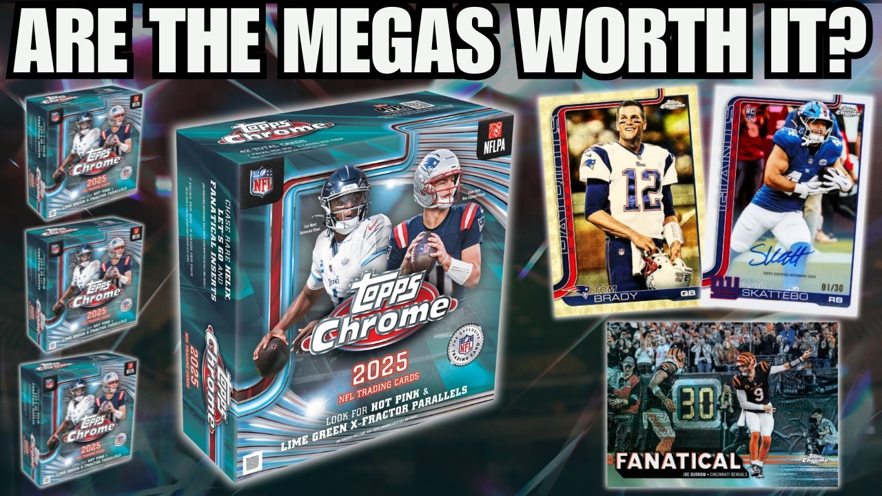 HOW DO THE MEGAS COMPARE?! 2025 Topps Chrome Football Mega Box Review!
