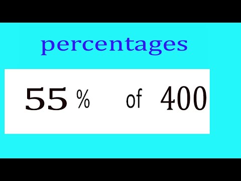 Percentages 55 Percentage(%) of 400