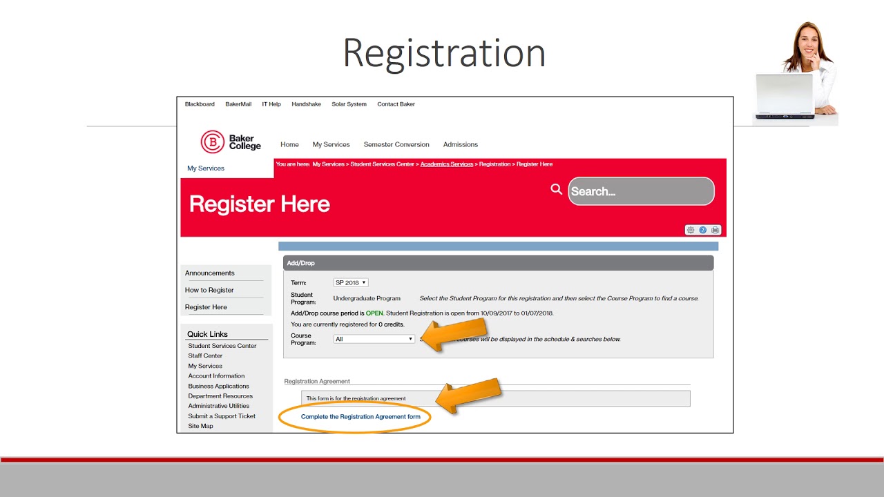 Registration at Baker College