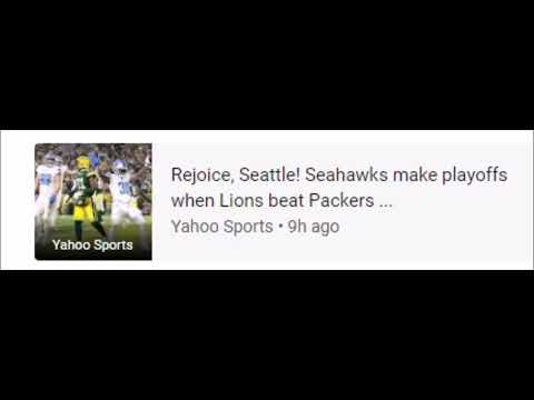 Yahoo Sports Rejoice, Seattle! Seahawks make playoffs when Lions beat Packers ...