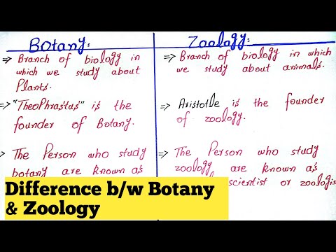 Botany & Zoology difference | Botany vs Zoology | short difference video