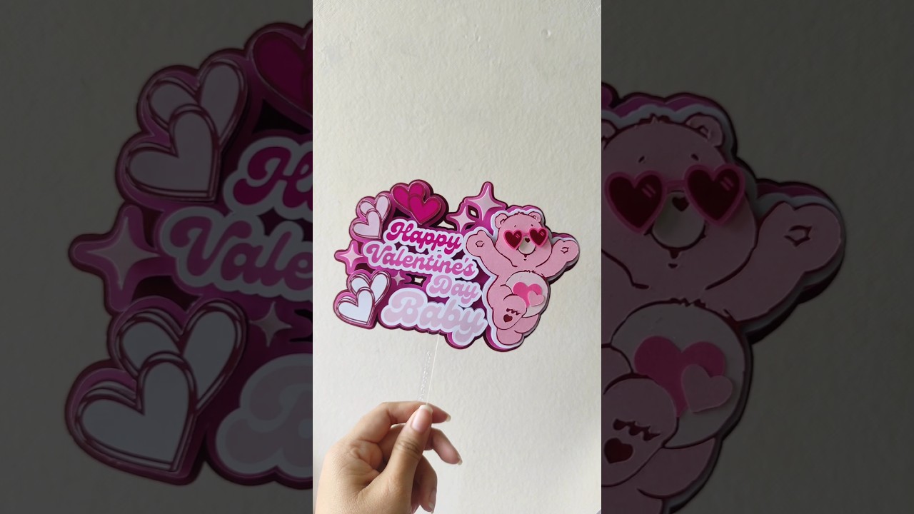 Cake Toppers de San Valentín #carebears #manualidades #diy #valentinesday