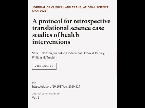 A protocol for retrospective translational science case studies of health interventio... | RTCL.TV