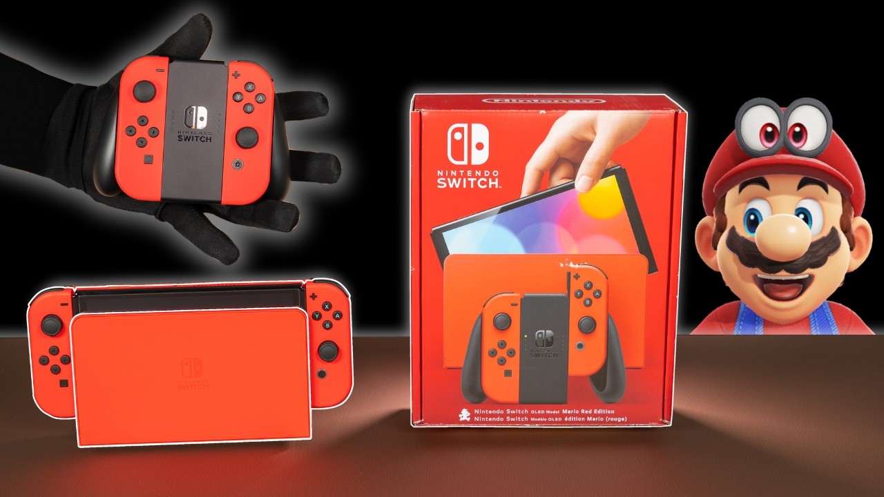Nintendo Switch OLED Mario Red Edition Unboxing (2021)