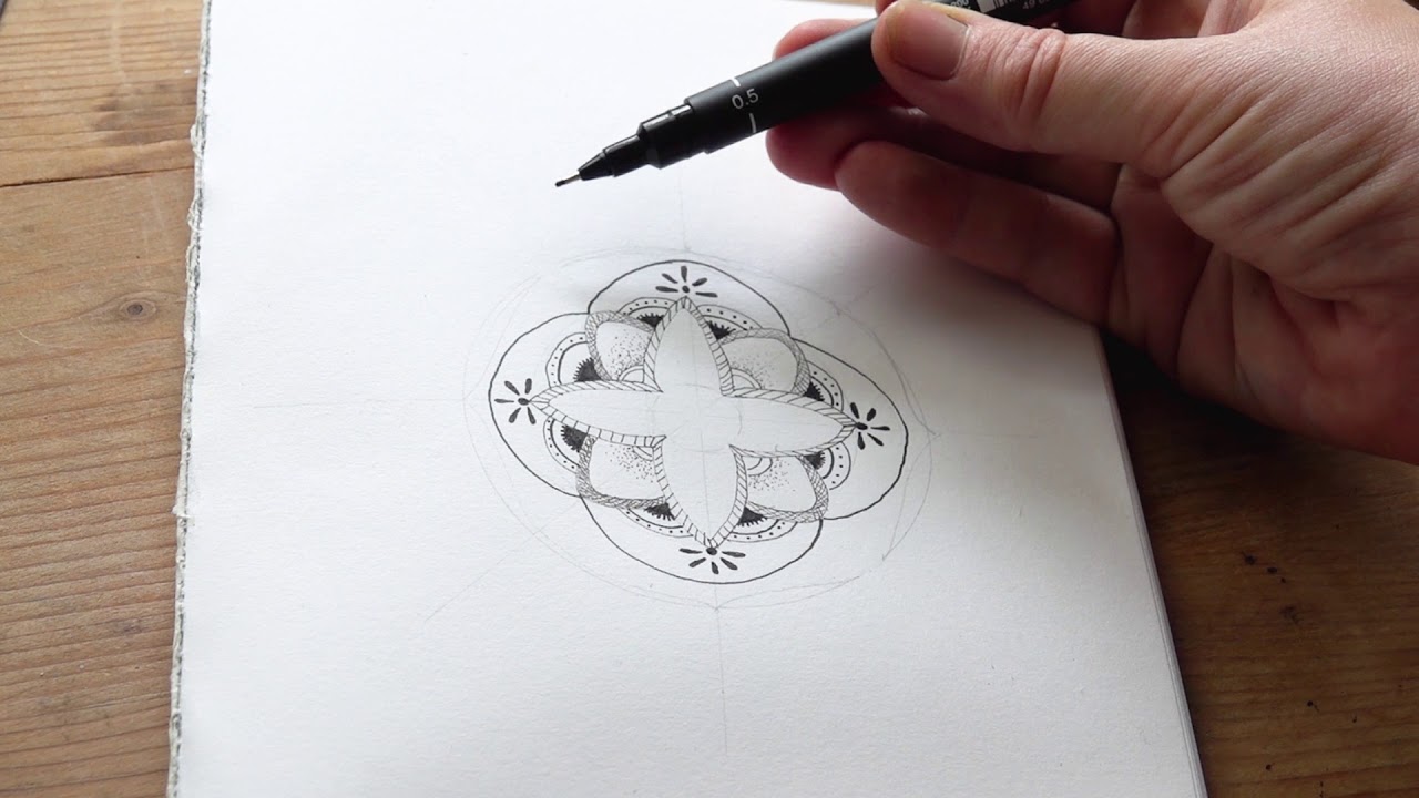 Create a mandala with uni-PIN pens