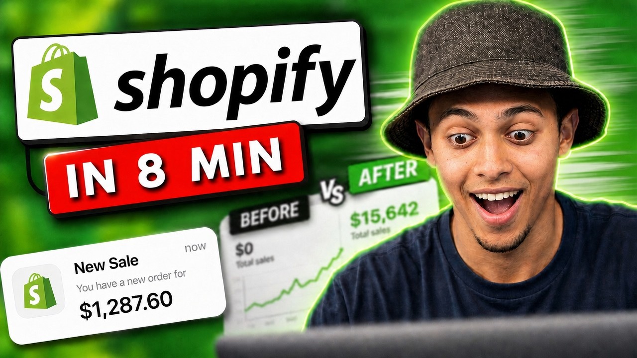 Shopify Tutorial For Beginners 2026 - Set up Your Store in 8 Minutes