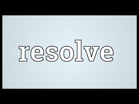 Resolve Meaning