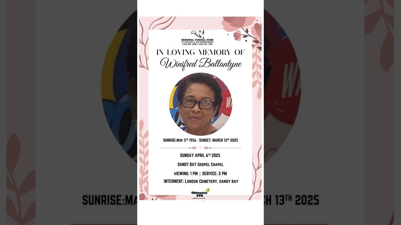 Winifred Ballantyne | Funeral Announcement #obituariessvg