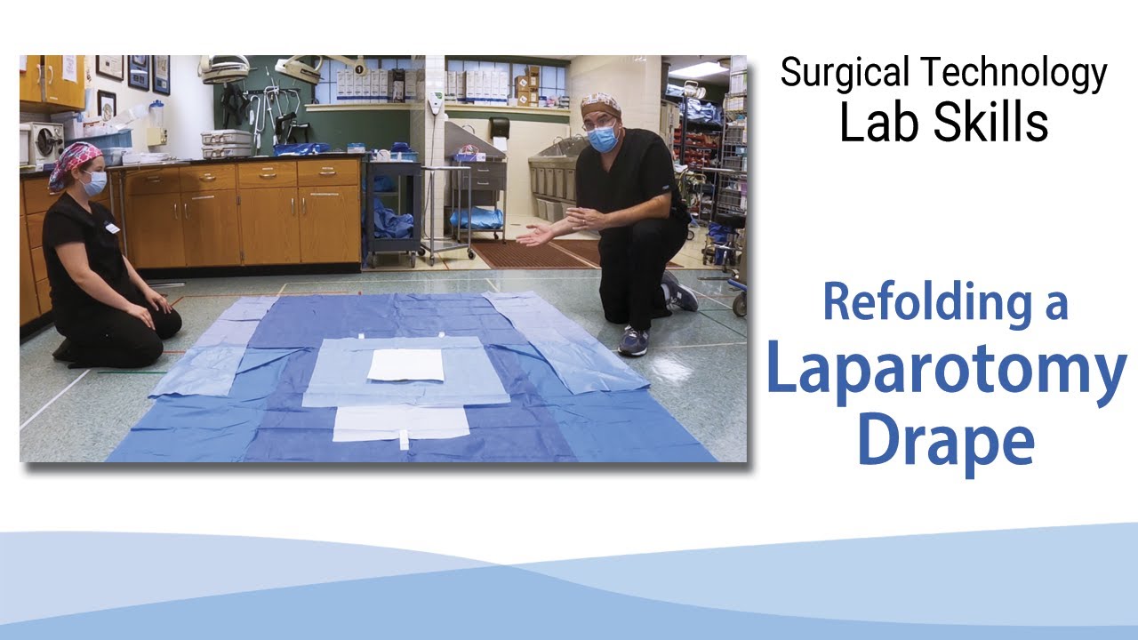 Refolding a Laparotomy Drape