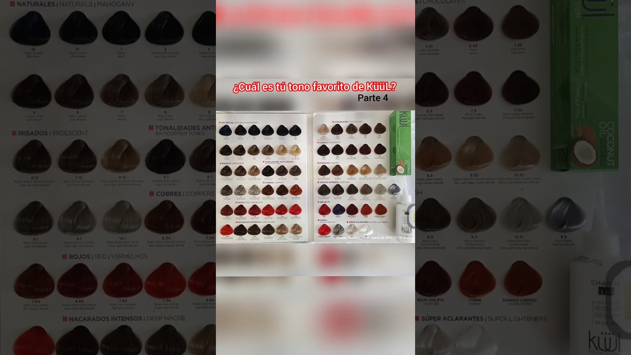 Cual es tu tono Favorito de #KüüL? #Tinte 5.45 - 6.23 - 8.62 - 7.35 - 1A #peluquería #colmena #Cali