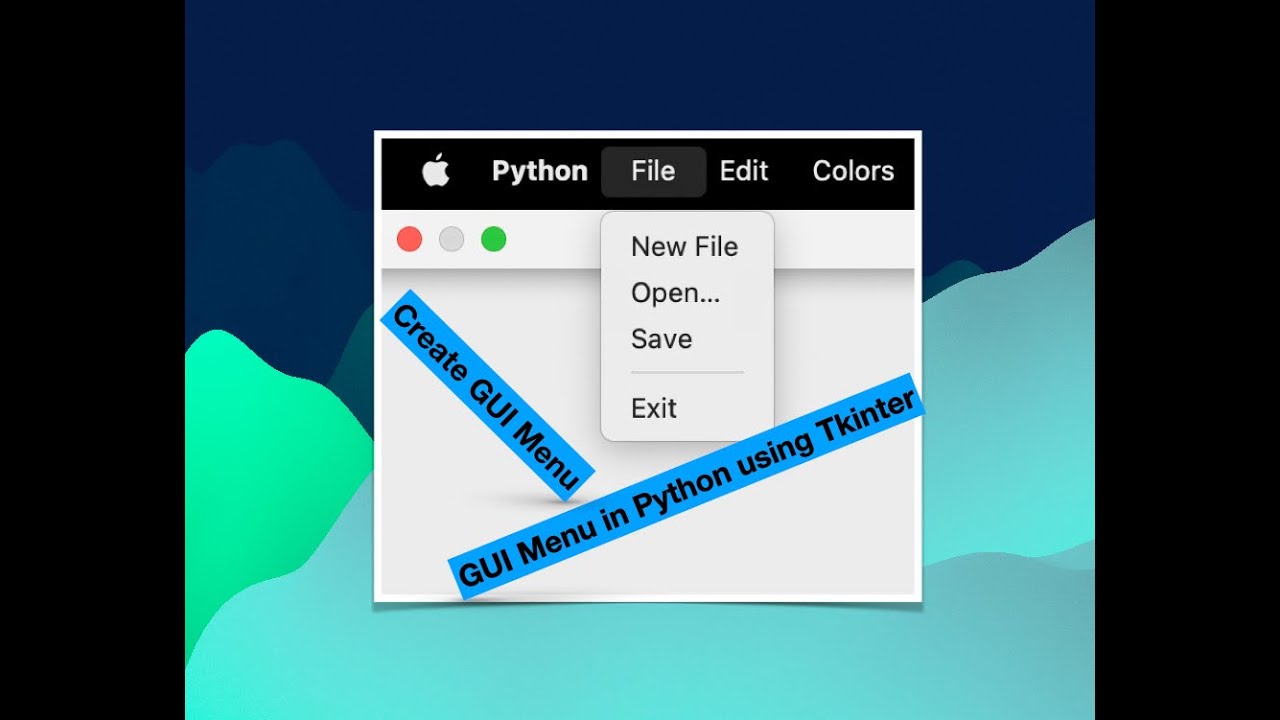 10-Create GUI Menu in Python using TKinter | Dare to program GUI Menu| Python GUI Menu
