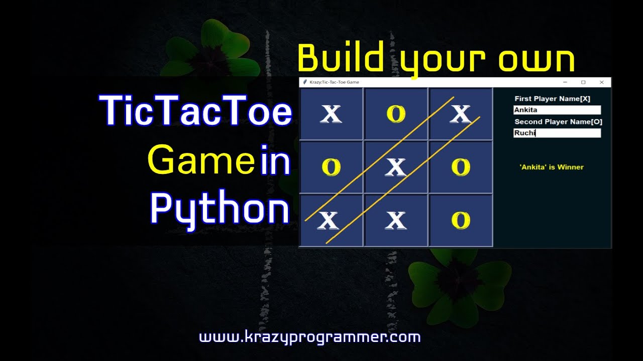 Create Tic Tac Toe Game in Python  | Python Game | Source code