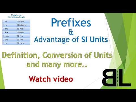 Prefixes and Advantage of SI Units | SI System | Definition |