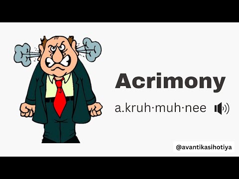 How To Pronounce Acrimony | Acrimony | Meaning & Definition | Word History | Etymology
