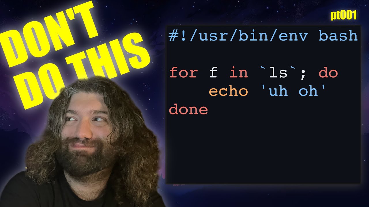 Listing and looping files in bash - You Suck at Programming #001