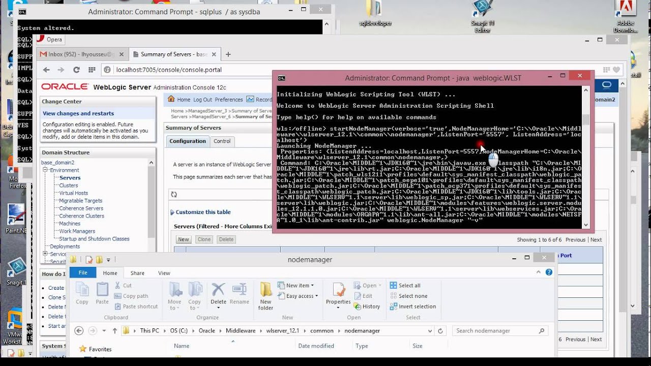 Administering Oracle Weblogic Server 12c: Con't 2 Connect To Node Manager, Start or Stop Servers