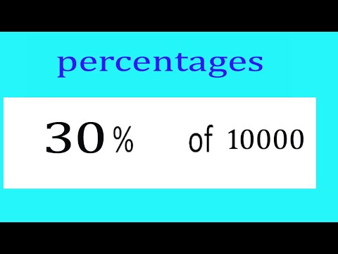 Percentages 30 Percentage(%) of 10000